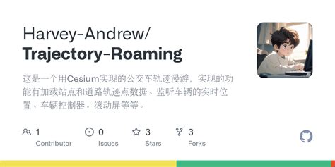 Github Harvey Andrewtrajectory Roaming 这是一个用cesium实现的公交车轨迹漫游，实现的功能有