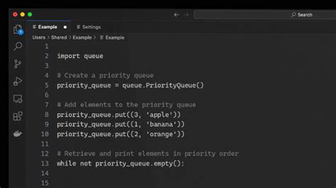 Basic example of queue in Python
