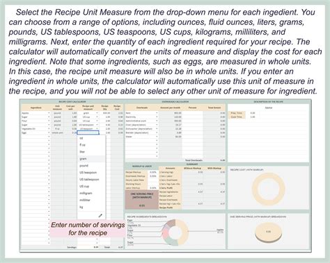 Recipe Costing Template Recipe Cost Calculator Cake Pricing Calculator Baking Ingredient Cost