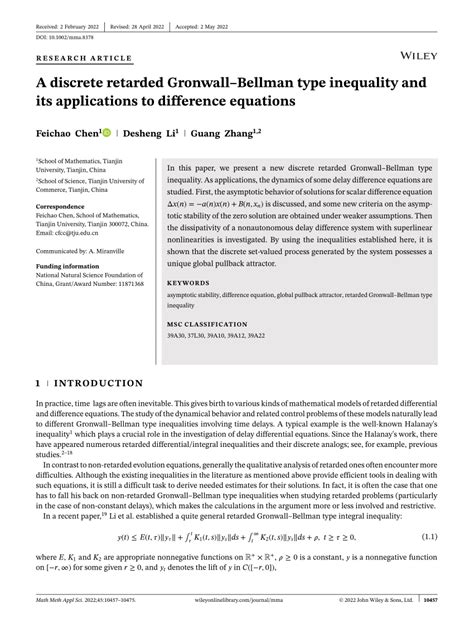 A Discrete Retarded Gronwallbellman Type Inequality And Its Applications To Difference