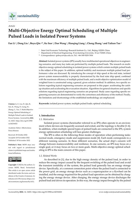 pdf multi objective energy optimal scheduling of multiple pulsed