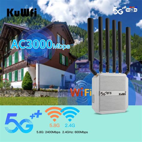 Dual Band Kuwfi Router Wifi Sim 5g Long Range 5g Router Wifi 6 Unlocked Waterproof Outdoor 5g