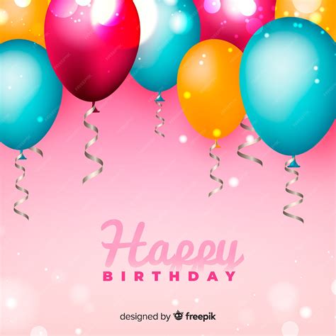 День рождения шары фон Бесплатно векторы