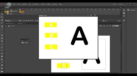 Create Navigation Bar Abc In Adobe Animate Cc With As30 Coding Youtube