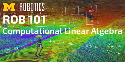 Github Michiganrobotics Rob Pilot Course For Robotics Computational Linear Algebra