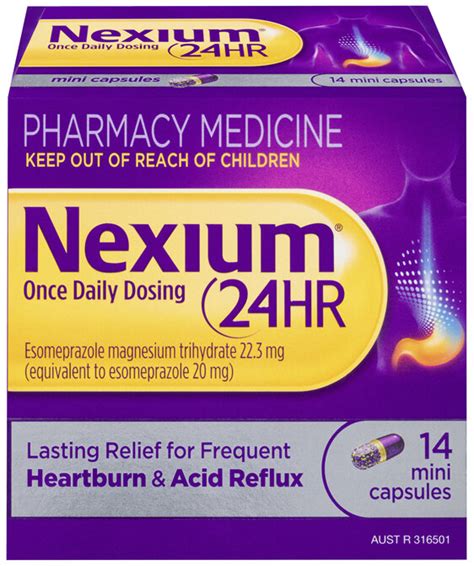 Nexium 24hr Once Daily Dosing 14 Mini Capsules Batch Tested