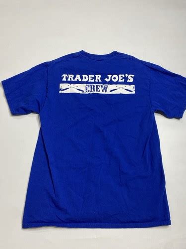 Trader Joes Short Sleeve T Shirt Size Medium Blue T Shirt Crew Neck Uni Sex Ebay