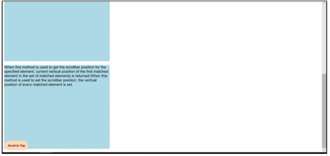 JQuery ScrollTop Implementation Of JQuery ScrollTop Method