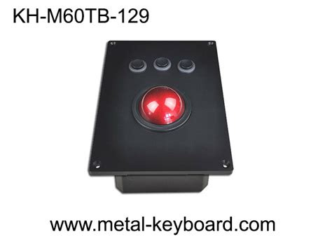 60mm Red Resin Industrial Trackball Mouse USB Interface And Long Lasting Performance