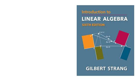 introduction to linear algebra 6th edition and a cr 05 sixth