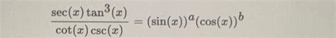 solved sec x tan³ x 3 cot x csc x sin x a