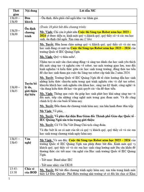 Mc Script Robotic Cấp Trường Pdf Mc Script Robotic Cấp Trường Pdf