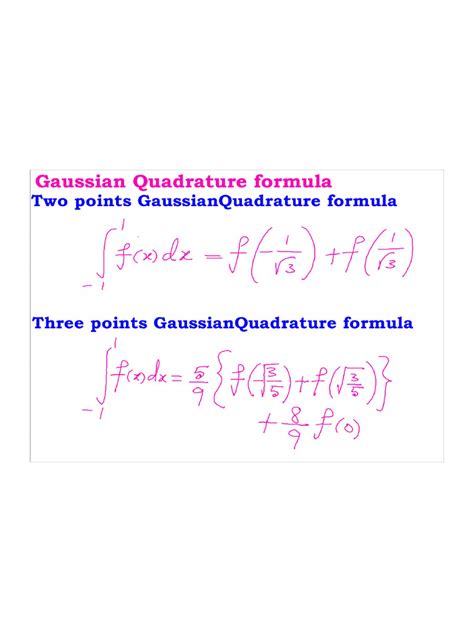 44 Gaussian Quadrature Formulae 31 Mar 2021material I 31 Mar 2021
