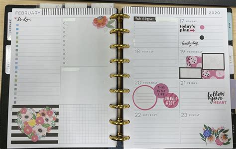 Happy Planner Dashboard Layout Printable Tunesseka