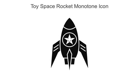 Toy Space Rocket Monotone Icon In Powerpoint Pptx Png And Editable Eps Format PPT Slide