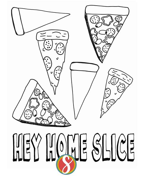 Pizza Slice Coloring Page