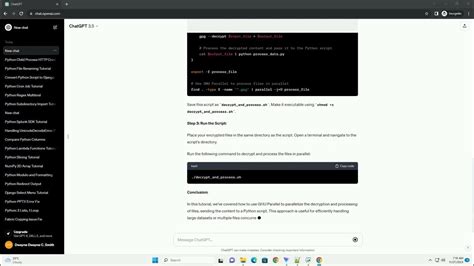 Gnu Parallel Decrypt And Send File Content To A Python Script Youtube