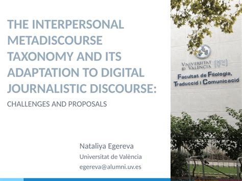 Pdf The Interpersonal Metadiscourse Taxonomy And Its Adaptation To Digital Journalistic