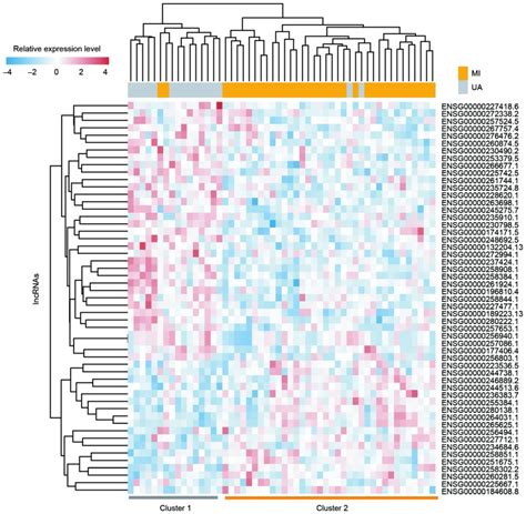 analysis of long non coding rna expression profiles identifies