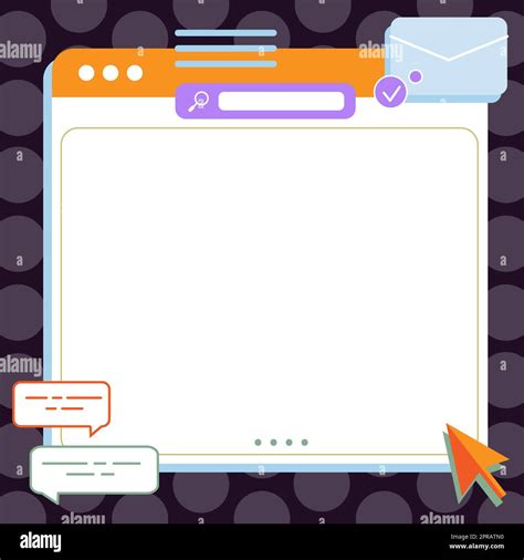 Illustration Of Cursor In A Big Blank Screen Monitor Searching For New Wonderful Ideas Empty