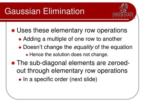 PPT Linear Systems Gaussian Elimination PowerPoint Presentation Free Download ID 579372