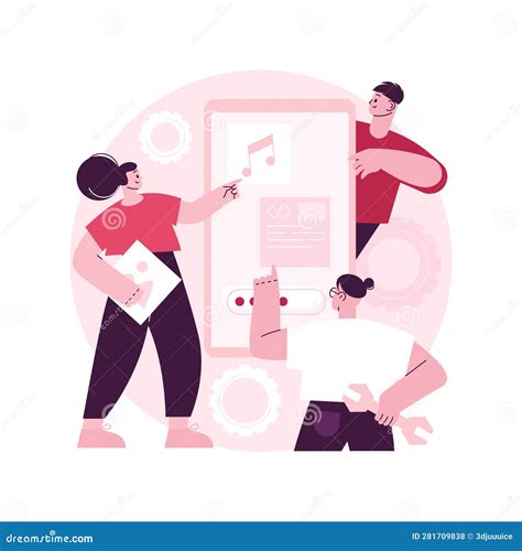 Mobile Application Development Abstract Concept Vector Illustration Stock Vector Illustration