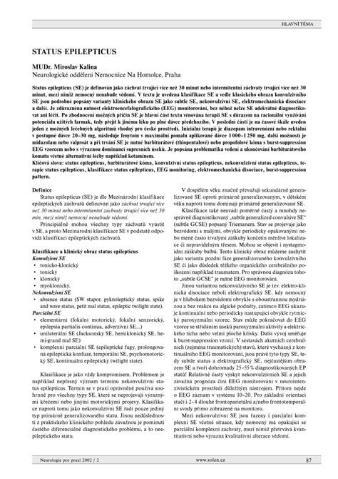 PDF Status Epilepticus