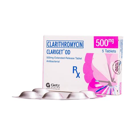 Clariget Od Clarithromycin 500mg Extended Release Tablet 1 S Price In
