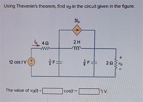 solved using thevenin s theorem find v0 in the circuit