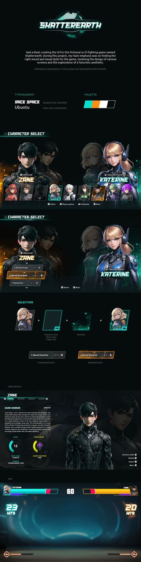 Game Ui Concept Sci Fi Fighting Game Behance