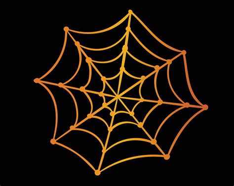 오렌지 그라데이션 할로윈 휴가 거미줄 평면 벡터 Eps Ai Uidownload