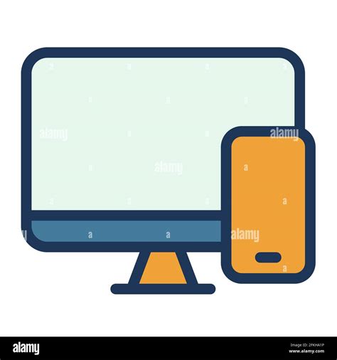 Responsive Adaptive Mobile Desktop Single Isolated Icon With Filled