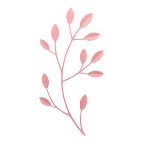 Premium Vector Pink Tree Branch With Elegant Leaves Romantic