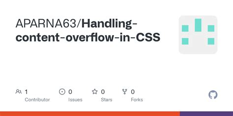 GitHub APARNA63 Handling Content Overflow In CSS