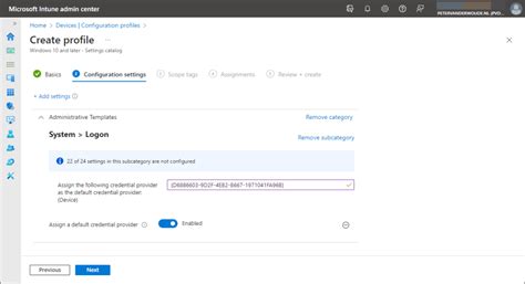 Configuring The Default Credential Provider All About Microsoft Intune