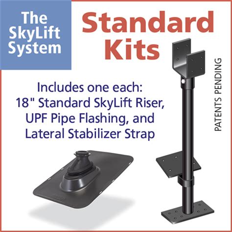 18” Standard Duty Patio Roof Riser Extension Bracket Skylift Roof Risers