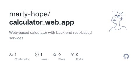 Github Marty Hopecalculatorwebapp Web Based Calculator With Back
