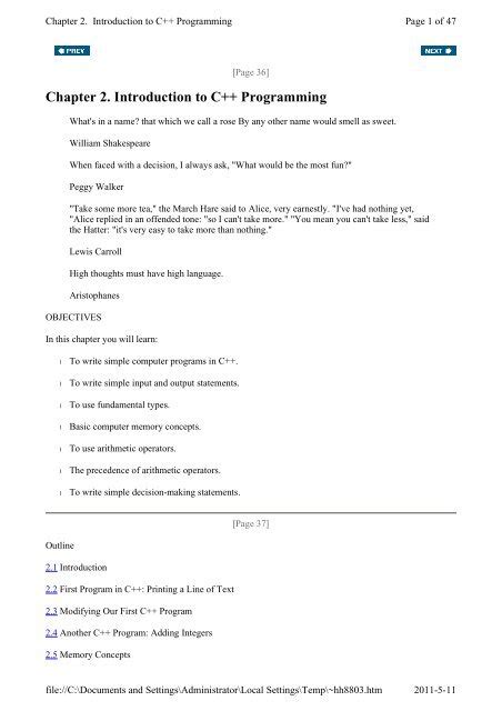 Chapter 2 Introduction To C Programming