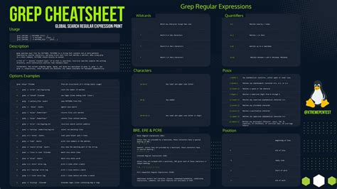 trÄw🤟 on twitter grep cheatsheet🐧