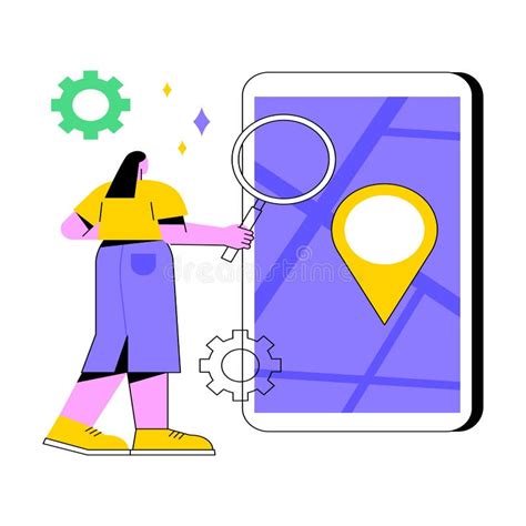 Mobile Tracking Soft Abstract Concept Vector Illustration Stock Vector Illustration Of Tool