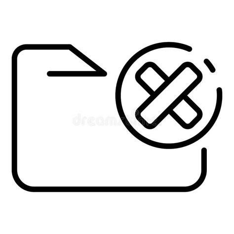 Not Protected Folder Icon Outline Style Stock Vector Illustration Of Archive Directory