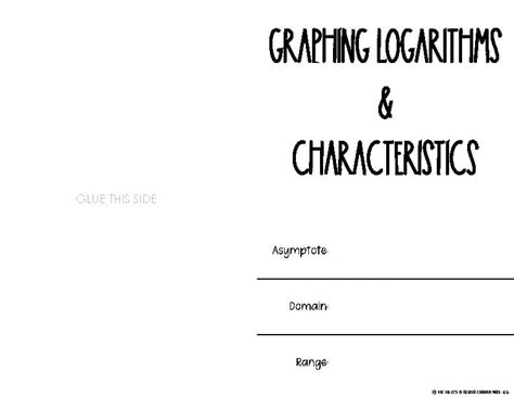 Graphing And Characteristics Of Logarithms Notes By For The Love Of Algebra