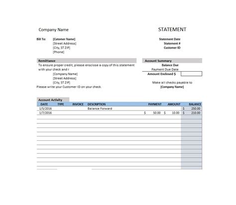 40 Billing Statement Templates [medical Legal Itemized More]