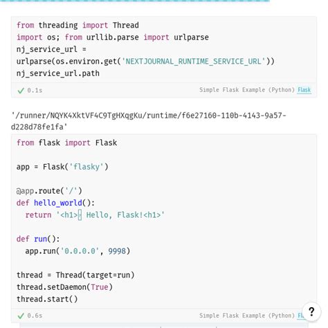 Minimal Flask Template Nextjournal