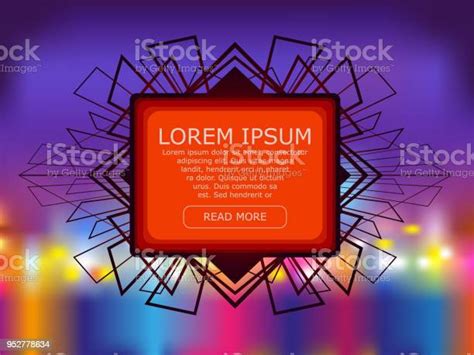 텍스트 중심에 대 한 장소와 거리에 네온 빛 밝은 배경 벡터 0명에 대한 스톡 벡터 아트 및 기타 이미지 0명 네온