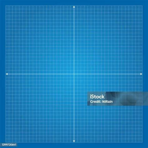 벡터 일러스트 레이 션 파란색 플로팅 그래프 종이 격자를 파란색 배경에 격리 격자 사각형 그래프 선 텍스처 밀리미터 그래프 용지