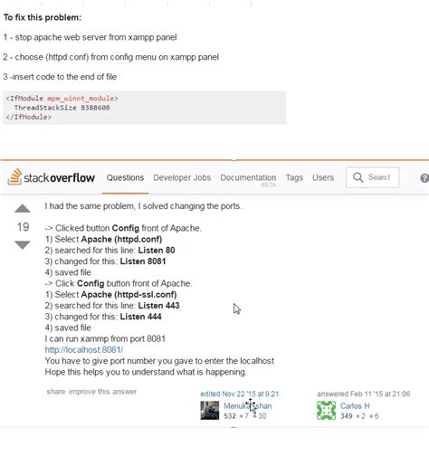 Php Apache Server Has Stopped Working Xampp Stack Overflow