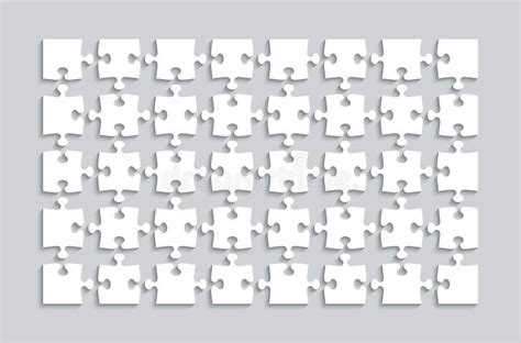 Puzzle Pieces Cutting Template Jigsaw Outline Grid Simple Mosaic Layout Stock Vector Puzzle Pieces Cutting Template Jigsaw Outline Grid Simple Mosaic Layout Stock Vector