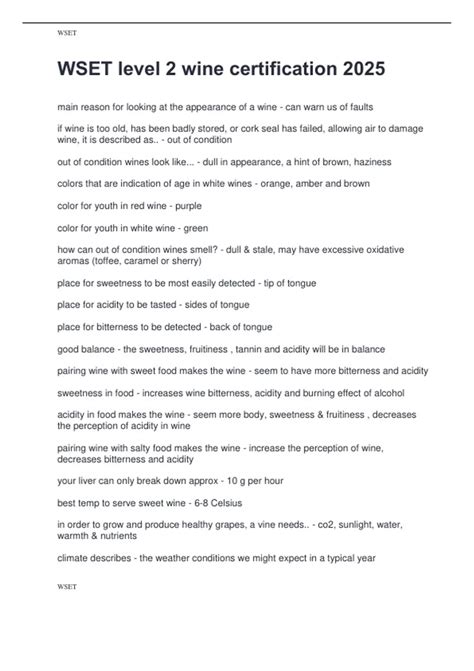 Wset Level 2 Wset Level 2 Wine Certification Stuvia Us