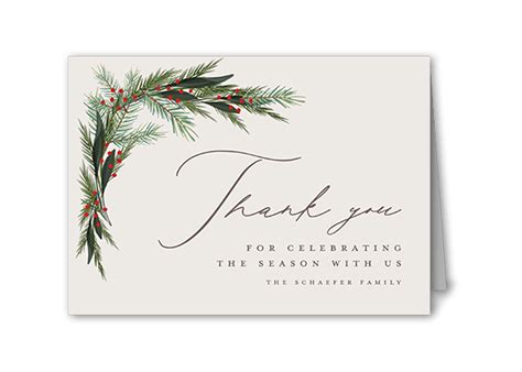 Wedding Thank You Cards Christmas Theme